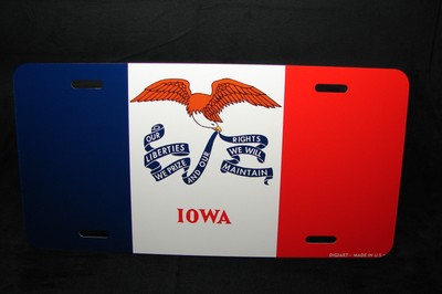 IOWA STATE FLAG METAL LICENSE PLATE TAG FOR CARS | eBay