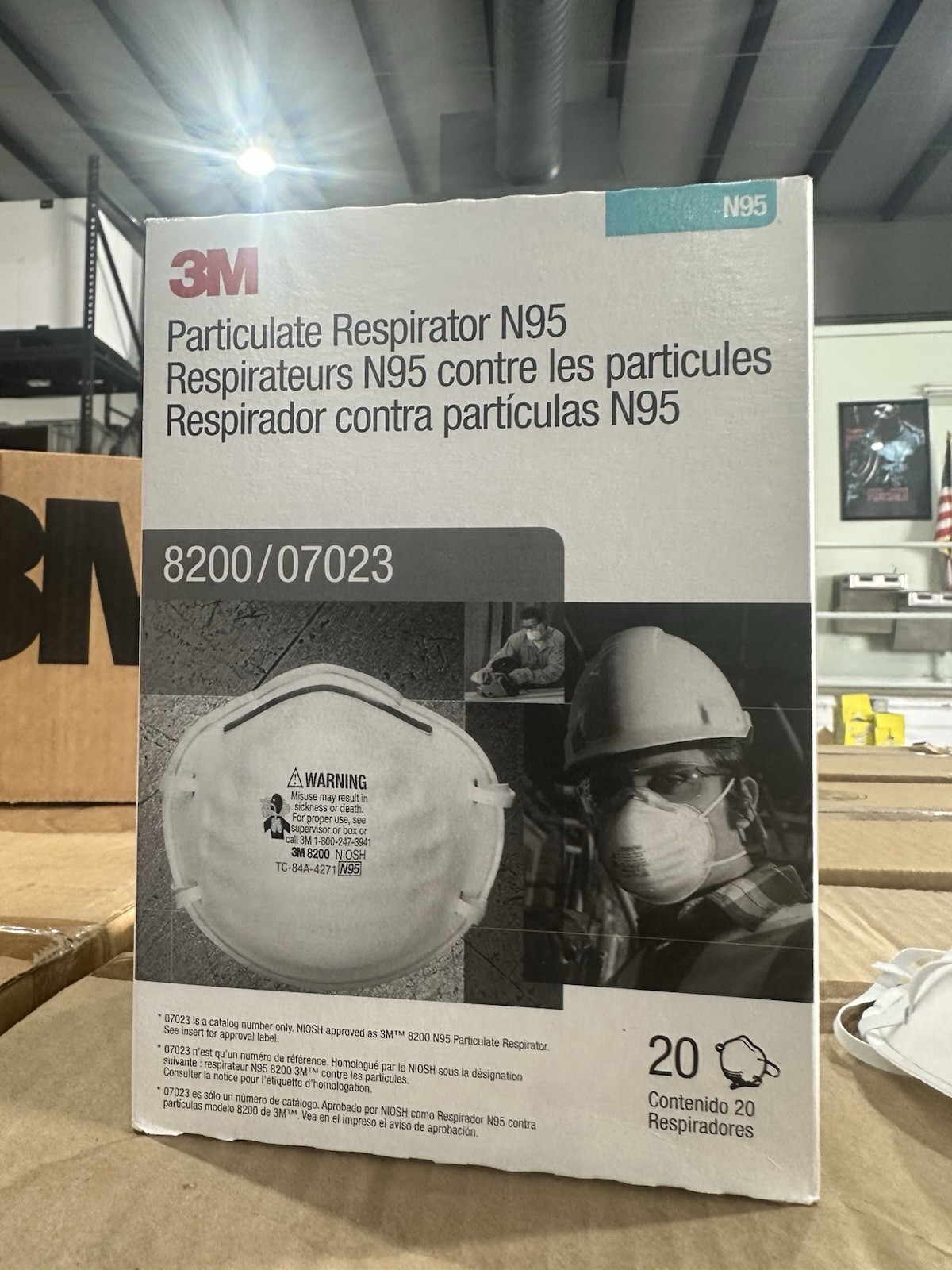 3M 8200 N95 Particulate Respirator Protective Sanding Grinding Masks ...