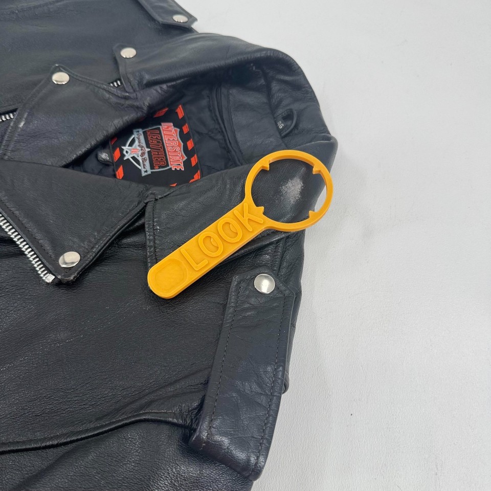 Interstate Leather Motorcycle Jacket MENS Black Full Zip Buckle Lined ...
