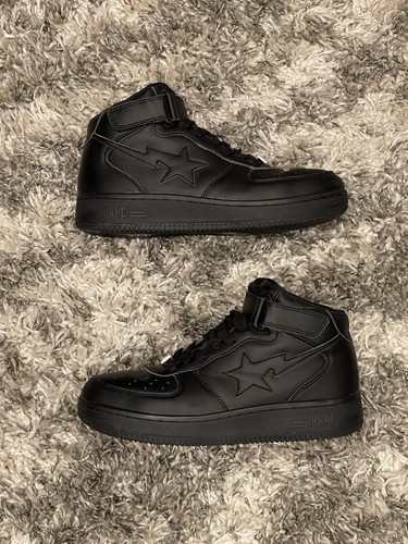 A Bathing Ape Bapesta Mid Black 1C80191002 Bape Star Air Force One ...