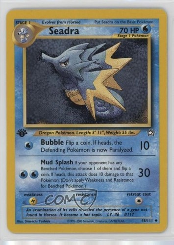 Seadra 1st Ed. Pokemon Neo Genesis #48 2000 07r2 | eBay