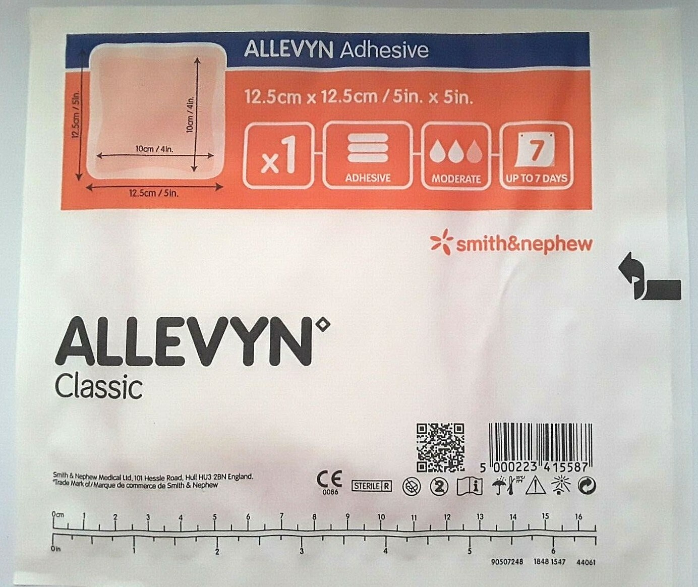 Allevyn Adhesive Classic Foam Wound Dressing - Pink, 5 x 5 in, Pack of ...