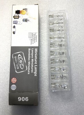 CEC Industries #906 (C906) Miniature Lamps/Bulbs (box of 10) | eBay