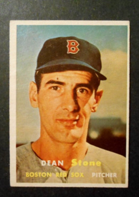 1957 Topps #381 DEAN STONE Boston Red Sox EX+/EXMT | eBay