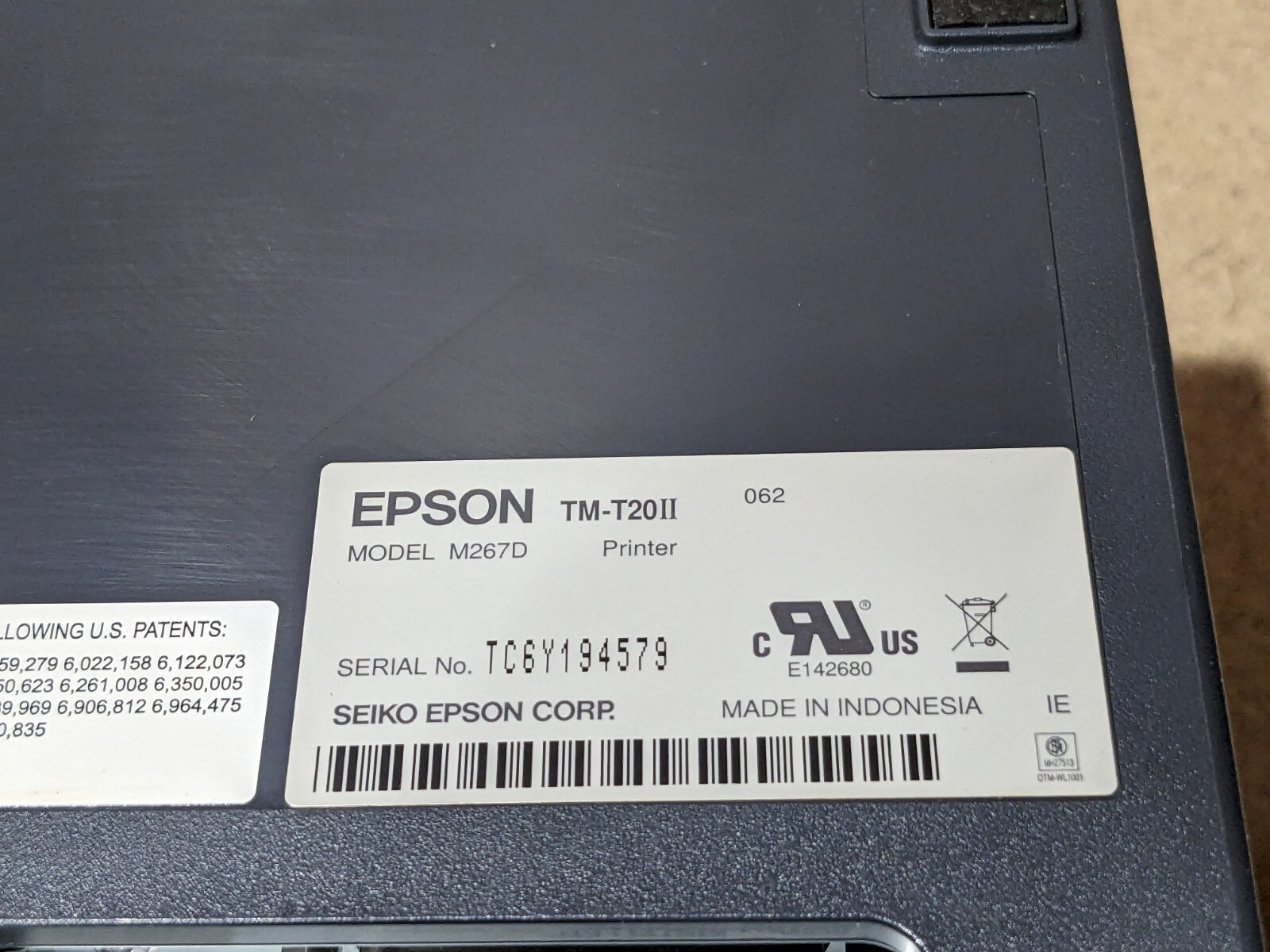 Epson TM-T20II M267D POS Thermal Receipt | Grelly USA