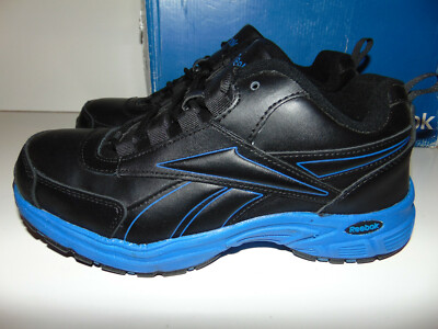 Reebok Size 8 Wide W Mens RB4830 Steel Toe Black/Blue EH Athletic Work ...