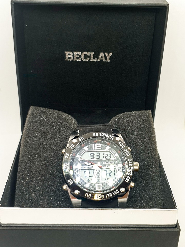 Beclay 0-20947-9 Multifunction Digital Analog Alarm Watch Steel Go ...