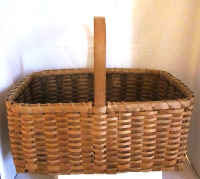 Vintage Northeastern Native American Handmade Split Ash Carved Handle ...