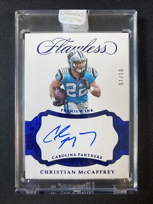 CHRISTIAN McCAFFREY 2017 Panini Flawless Rookie Premium Ink Auto ...