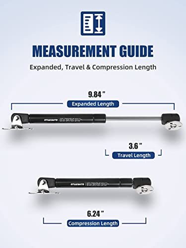 10 inch Gas Strut - 150N/33Lbs Universal Lift Support - for Tool Box ...