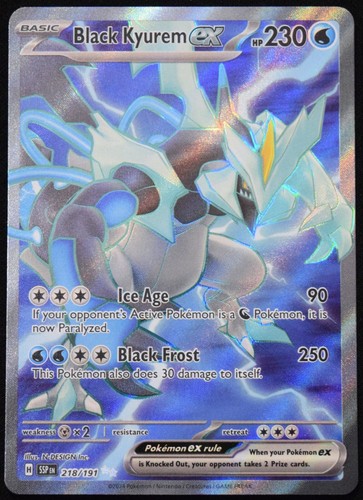 Pokemon TCG Black Kyurem ex 218/191 2024 Surging Sparks Ultra Rare Card ...