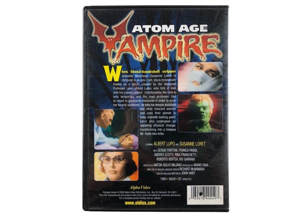 ATOM AGE VAMPIRE DVD 2002 ALBERT LUPO SUSANNE LORET ANTON ITALIAN ...