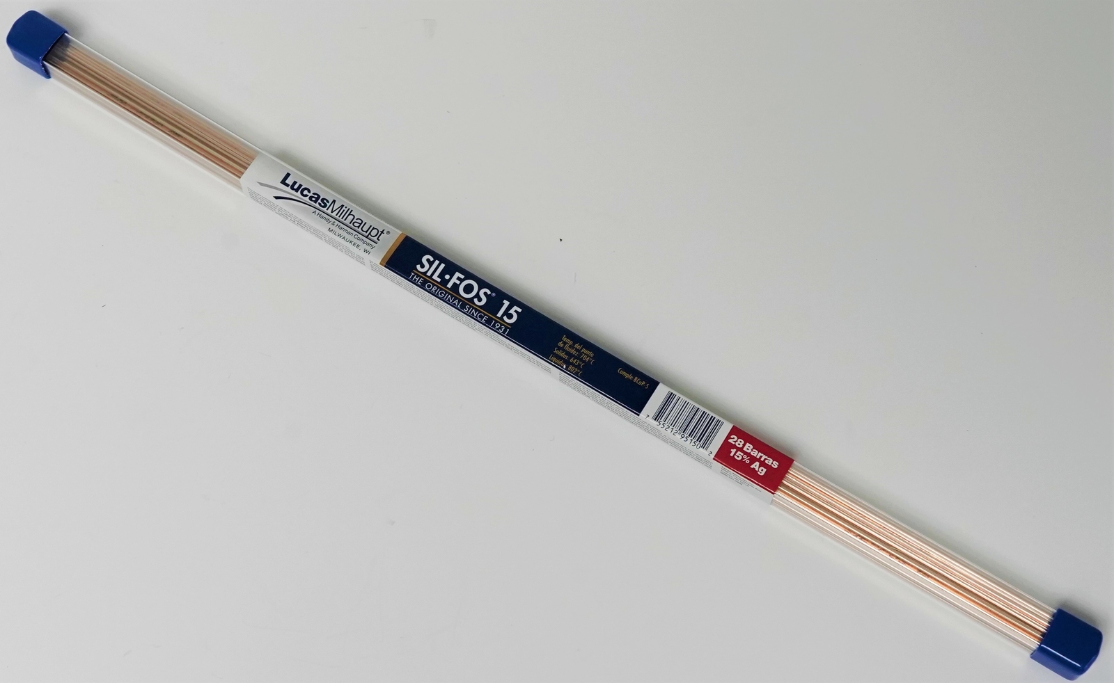 95150 Lucas Milhaupt Sil Fos Silvaloy 15% Silver Solder 28 Rods 1 pound ...