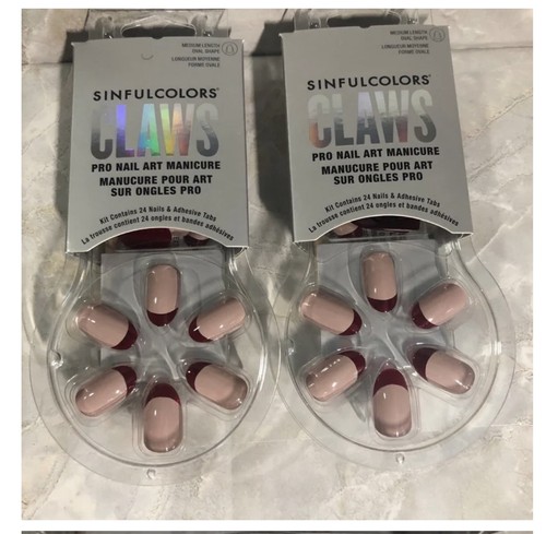 Sinful Colors Claws Pro Nail Art Manicure – "Boss Up," Burgundy French ...