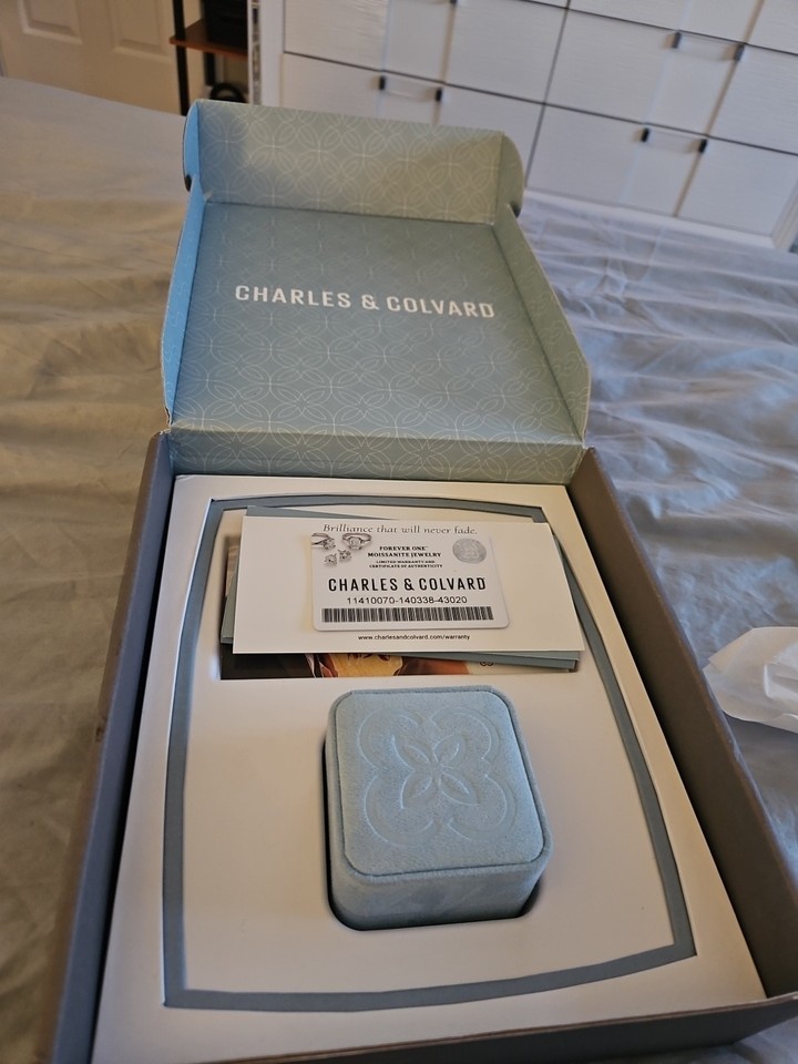 Charles & Colvard Forever One Moissanite Signature Engagement Ring 3.80 ...