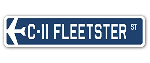 C-11 Fleetster Street Sign Air Force Aircraft Military | Indoor/Outdoor ...