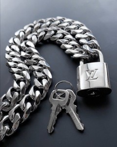 Silver Lock Necklace Louis Vuitton | semashow.com