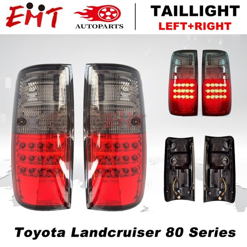 LED Pair Tail Lights Rear Lamps For Toyota Landcruiser 80 Series Smoke ...