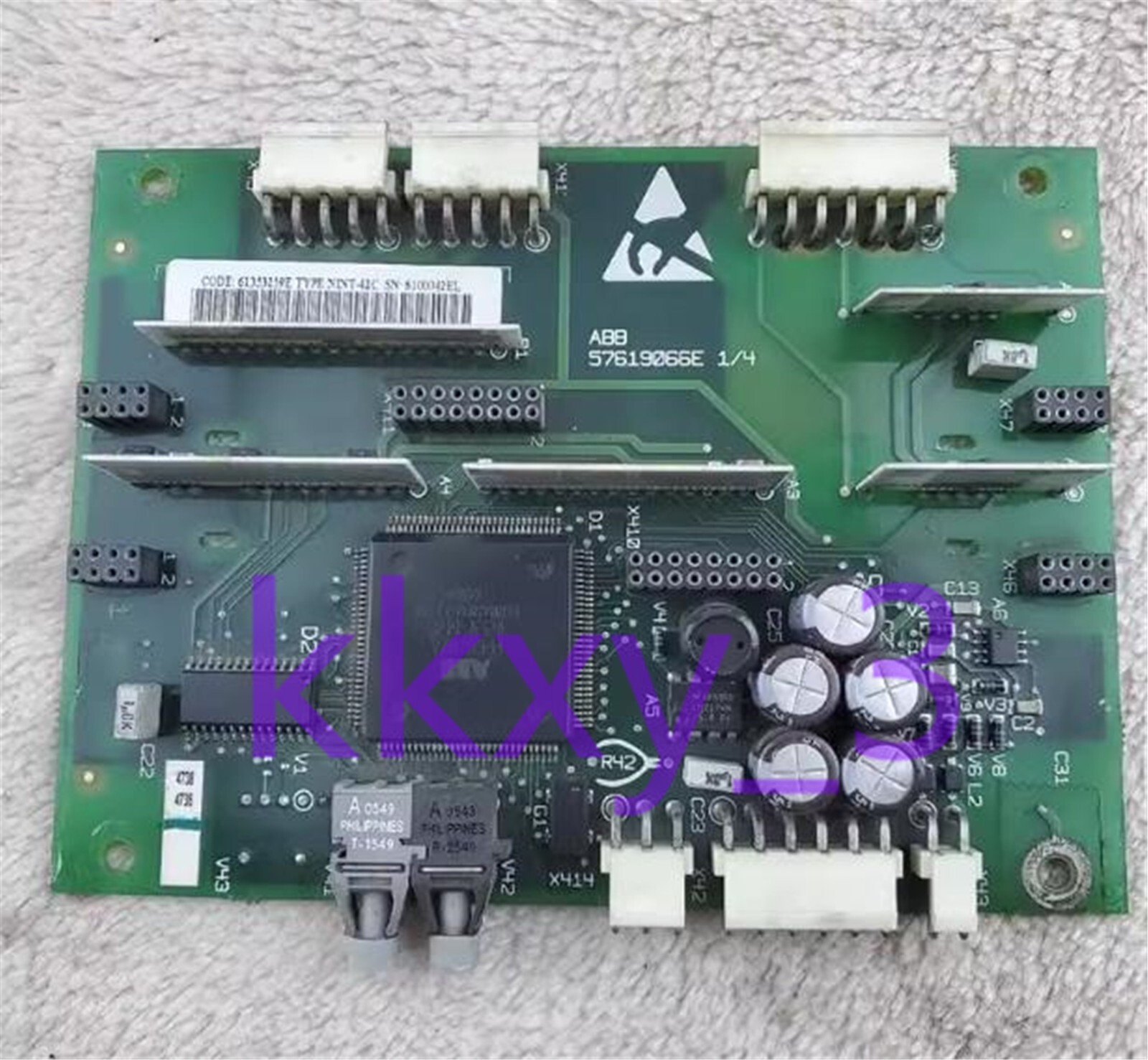1 PCS Used ABB inverter communication fiber optic board NINT-42C good ...