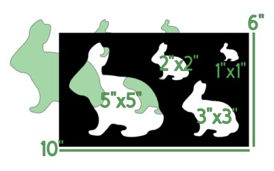 6"x10" Clear Plastic Stencil - Rabbit Bunny (SY408)***** | eBay