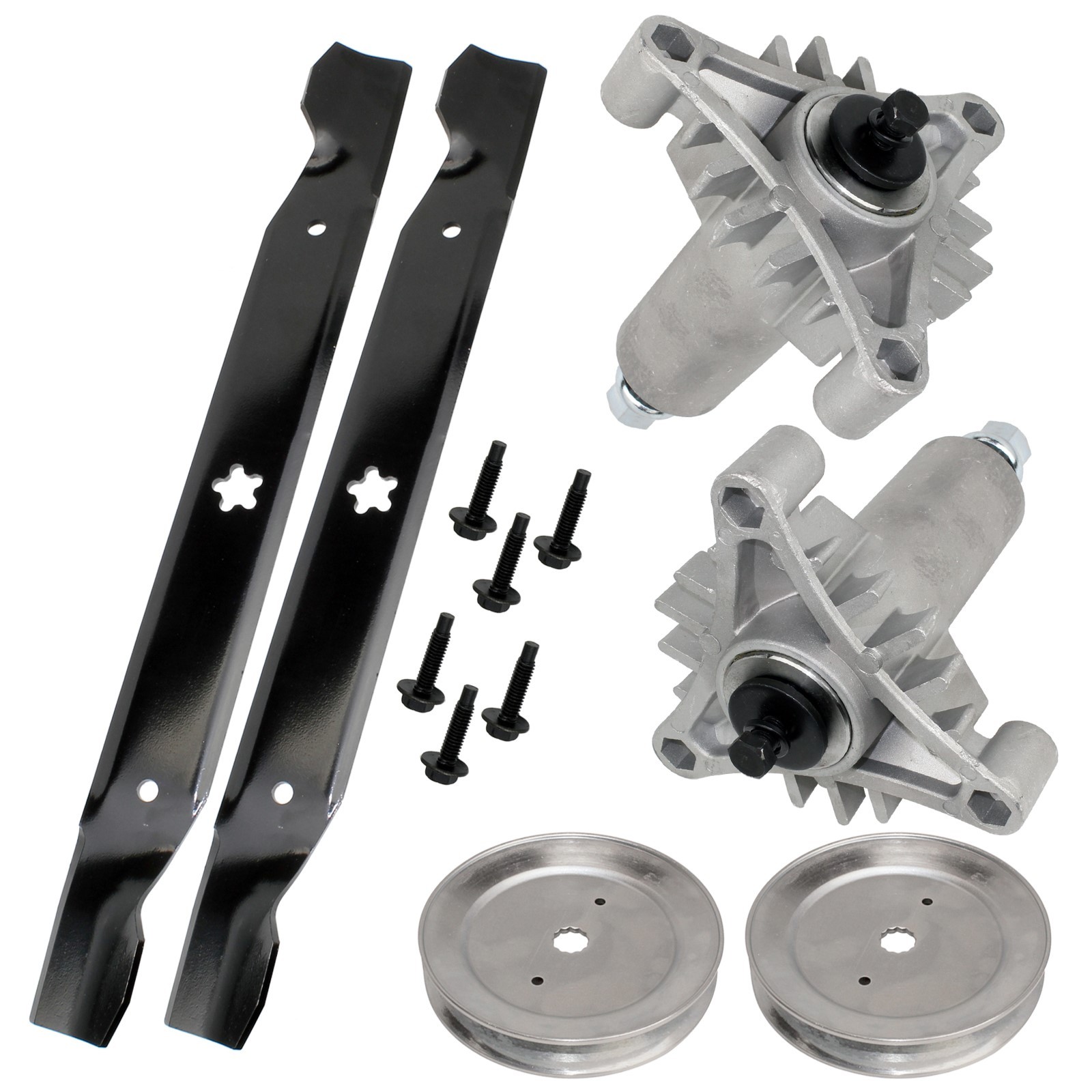2 Spindle Assembly W/Pulley Blade For Husqvarna LTH1542 LTH1742 ...