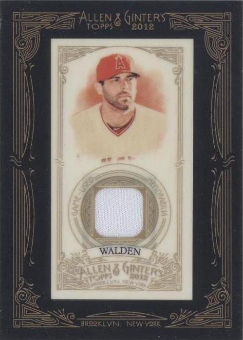 2012 Topps Allen & Ginter's - Framed Mini Relics Jordan Walden #AGR-JWA ...