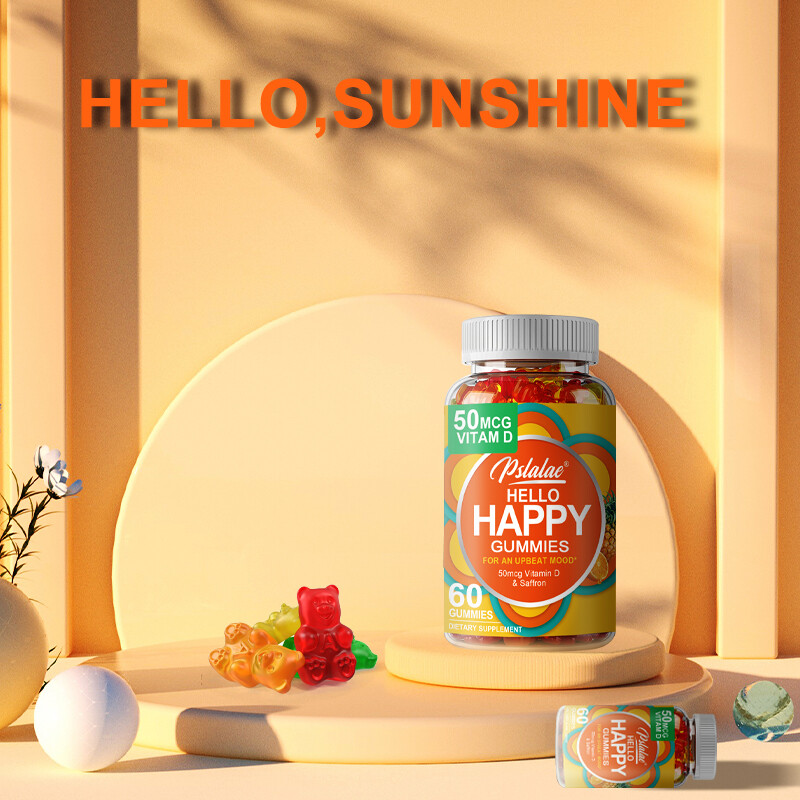 Hello Happy Gummies - Vitamin D, Saffron - Improve Mood,Relieve Stress ...