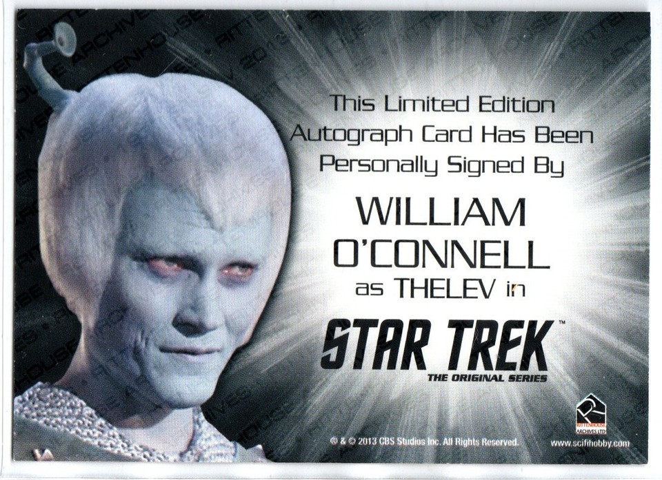 STAR TREK THE ORIGINAL SERIES 50TH ANNIVERSARY WILLIAM O'CONNELL ...