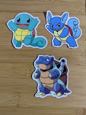 Blastoise Wartortle Squirtle Pokemon Stickers Pokemon Blastoise Sticker ...