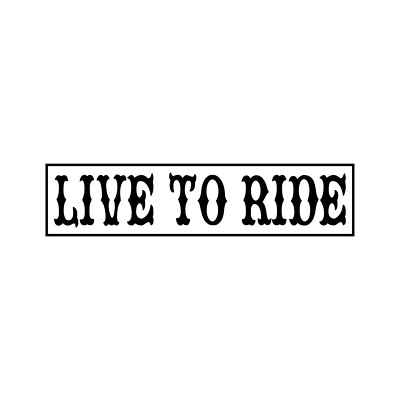 Live to Ride Vinyl Decal Sticker | Motorcycle Life Bike Club | eBay