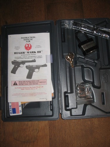 Ruger Factory Gun Hard Case For Mark III,3,Pistol,22LR, Gray Plastic ...