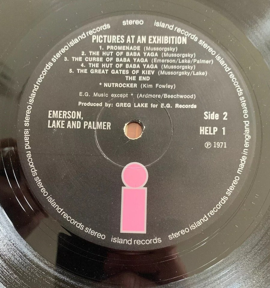 Emerson, Lake & Palmer ‎Pictures At An Exhibition Vinyl LP A1U/B1U ...
