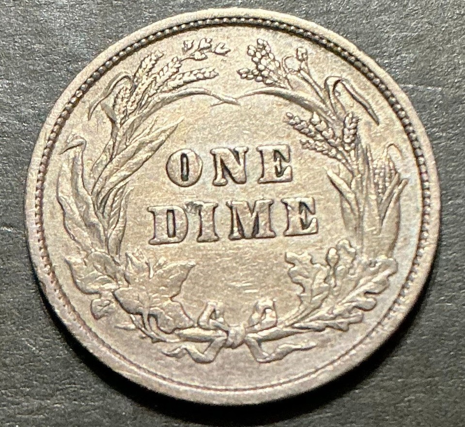 1893-P Barber Dime 10c Key Better Tough Date Philadelphia 90% silver ...