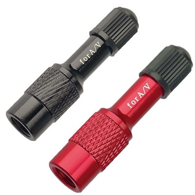 Bicycle Inner Tube Inflator 45mm Valve Adapter in Black and Red Colors ...
