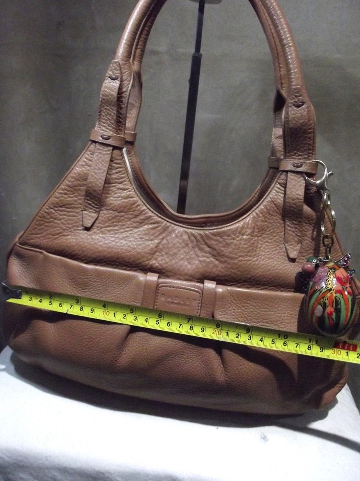 Radley Tan Real Leather Grab/Handle/Hand/Shoulder Bag/Bag Charm/Cover ...