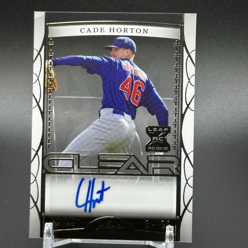 Cade Horton 2022 Leaf Trinity RC Clear Silver Foil Auto Rookie /99 ...