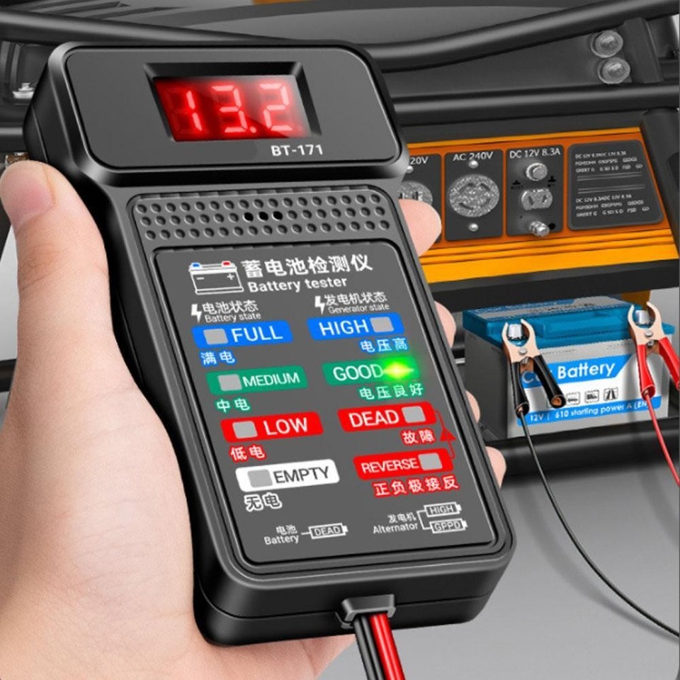 Digital 12V Car Battery Tester Automotive Cranking Test Analyzer ...