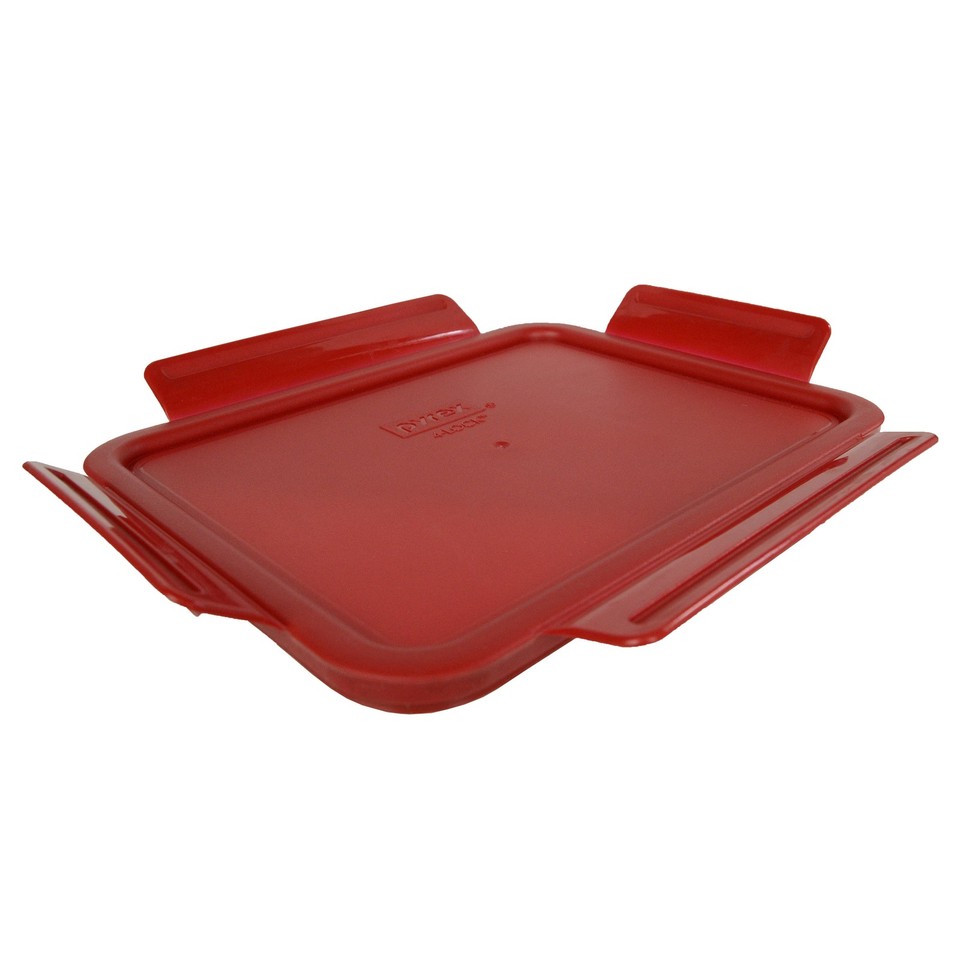 Pyrex 7211R-PC 4-Lock/Freshlock Poppy Red Plastic Replacement Lid Cover ...