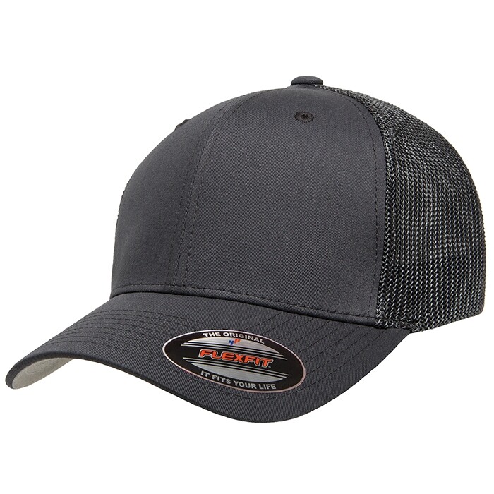 FLEXFIT 6511T - FITTED TRUCKER CAP, MESH BACK, BASEBALL HAT, PLAIN ...