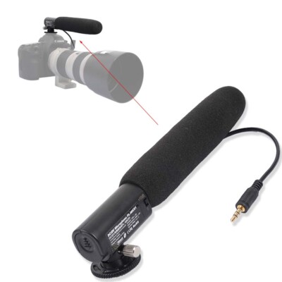 DC/DV Microphone MIC for Canon EOS 1DX III/1D Mark II 7DII/6D II/5D ...