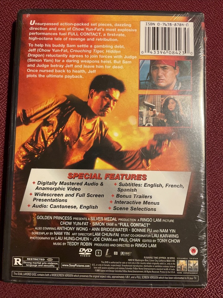Full Contact [DVD] Chow Yun-Fat, Simon Yam BRAND NEW SEALED Ringo Lam ...