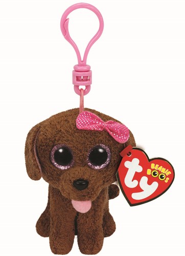 TY Beanie Boos 3" MADDIE Poodle Dog Key chain Clip Stuffed Animal Plush ...