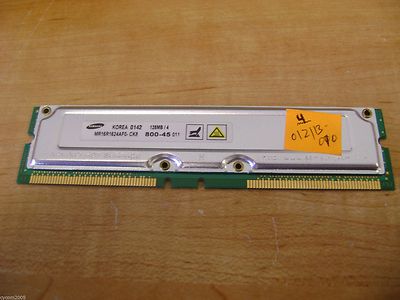 Samsung MR16R1624AF0 128MB Rambus 184-pin PC800 RDRAM Non-ECC RDRAM ...