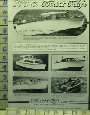 1948 CORRECT CRAFT BOAT NAUTICAL WATERCRAFT TITUSVILLE FLORIDA BE41 | eBay