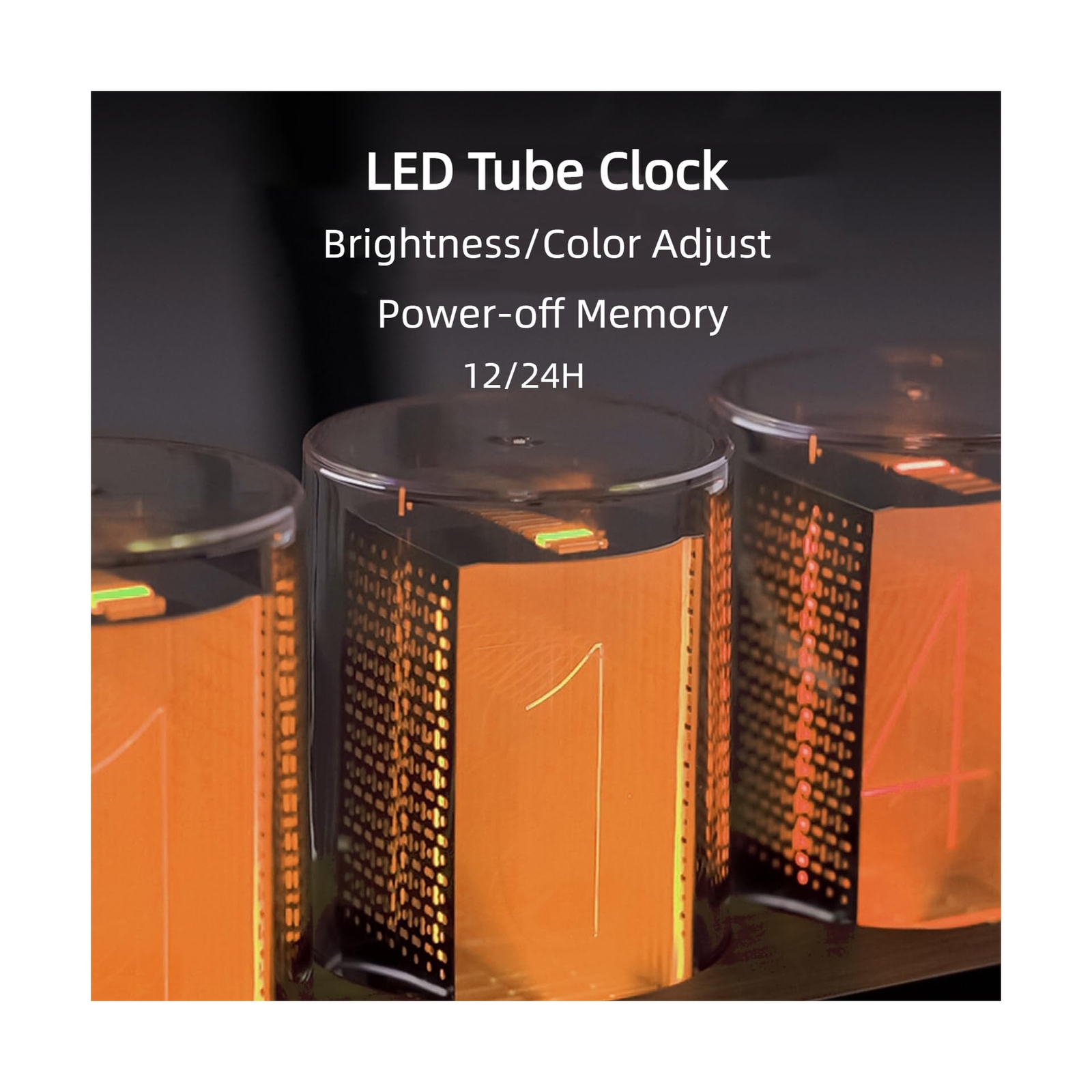 Adventurers Simulation Nixie Tube Clock, RGB Desk Clock, LED Tube Desk ...