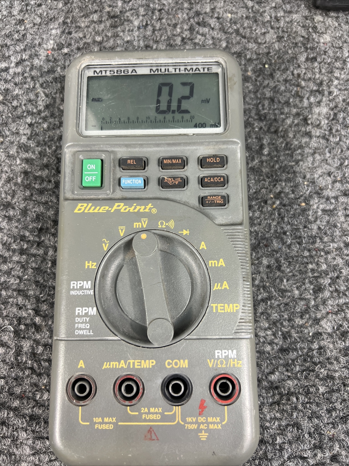 Blue Point Multi-mate Multimeter in Case Leads MT586 Snap-on for sale ...