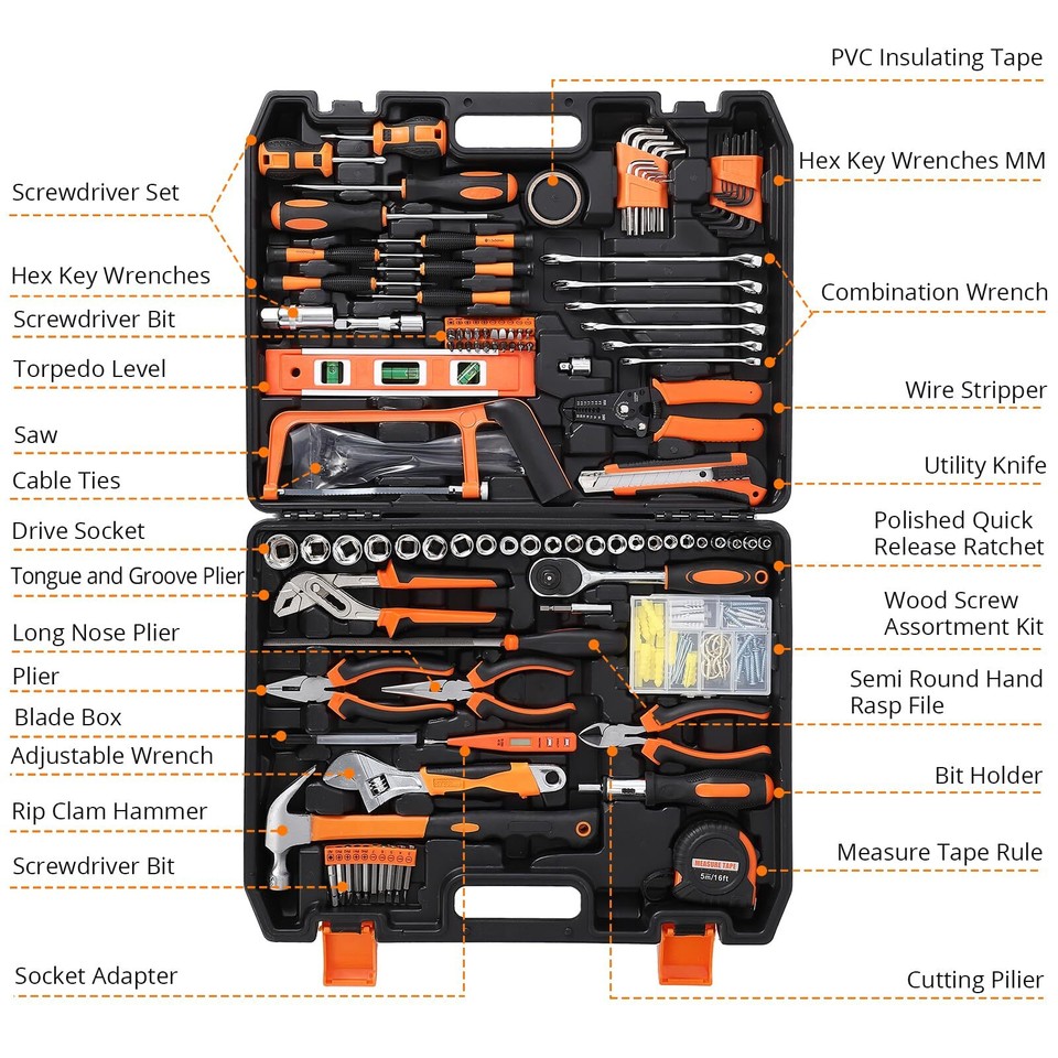 236 Piece Tool Set Auto Repair Tool Combination Package Socket Wrench ...