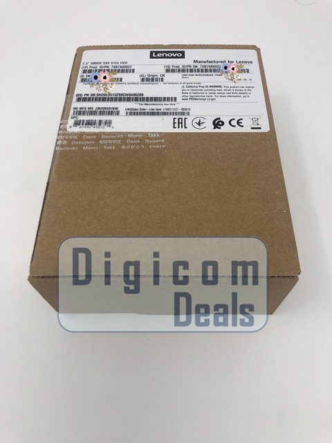 LENOVO 7XB7A00022 2.5" 600GB 15K SAS 12Gb Hot Swap 512n HDD 00YK011 for ...
