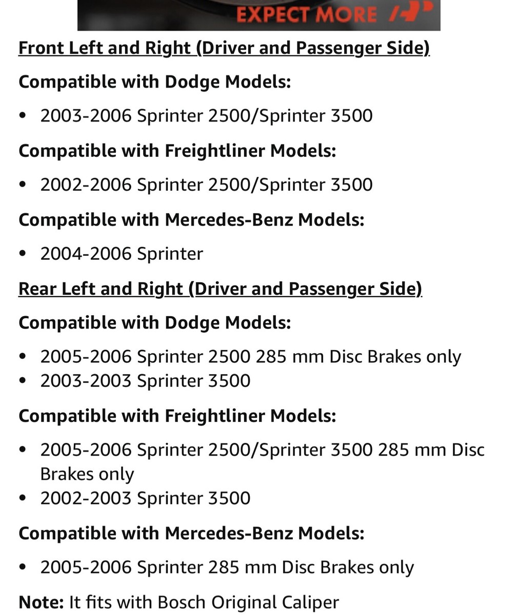 Freightliner Sprinter Brake Assembly Rear Right Brake Caliper Assembly ...