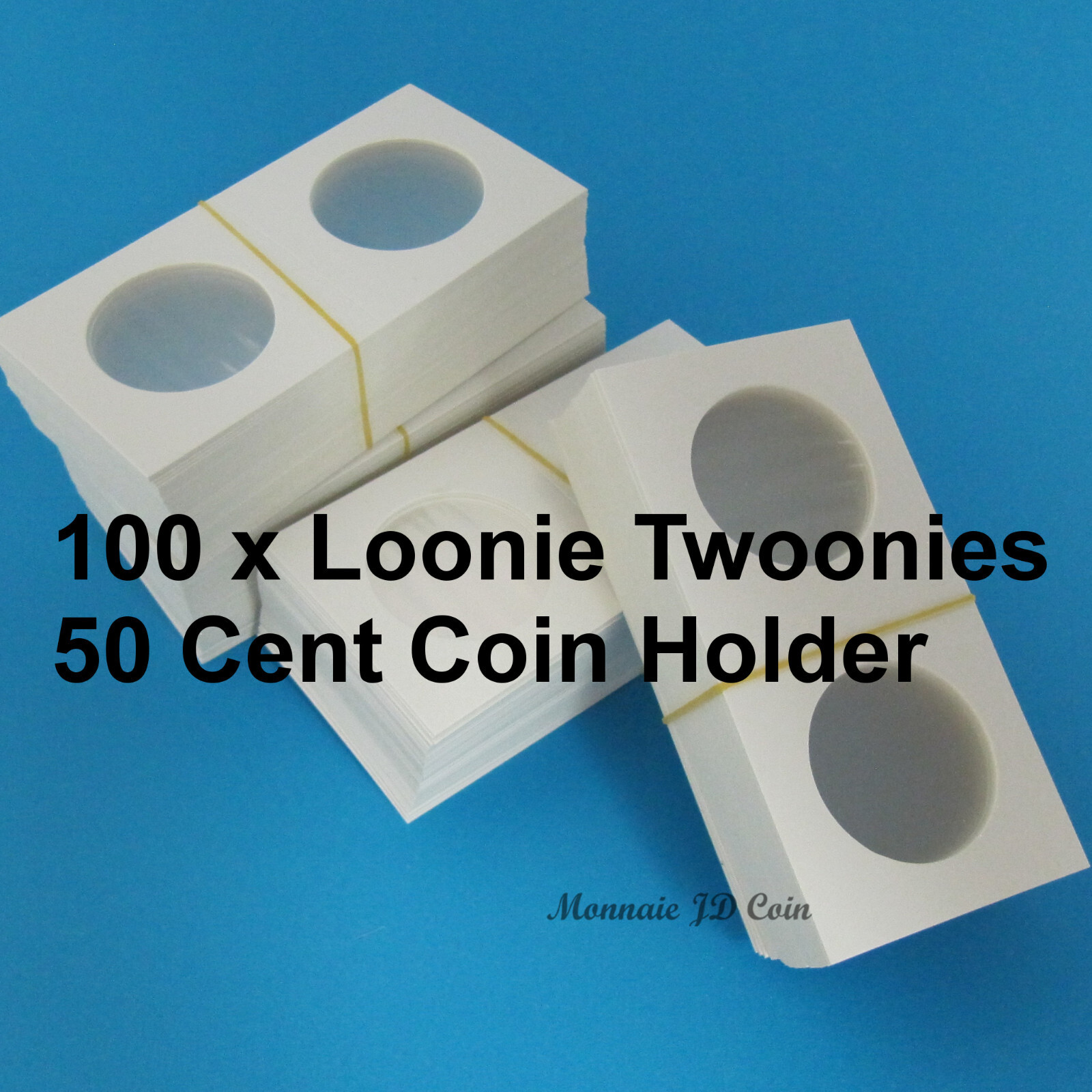 50 Cents- Loonie - Toonie 2x2 Cardboard Coin Holder - Pack of 100 | eBay